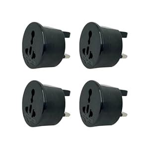 MX 3 Pin Round Shape UK Type Flat Pin 13A Type G Conversion Plug