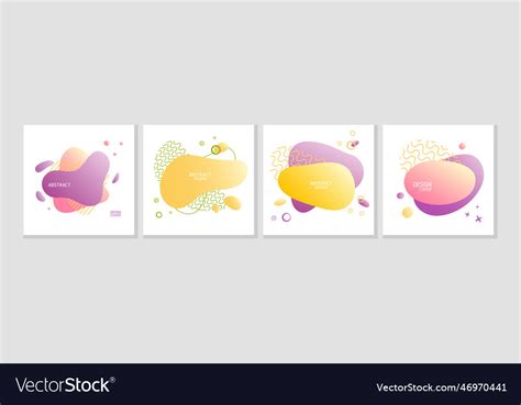Abstract Design Cover With Fluid Gradient Shape Vector Image