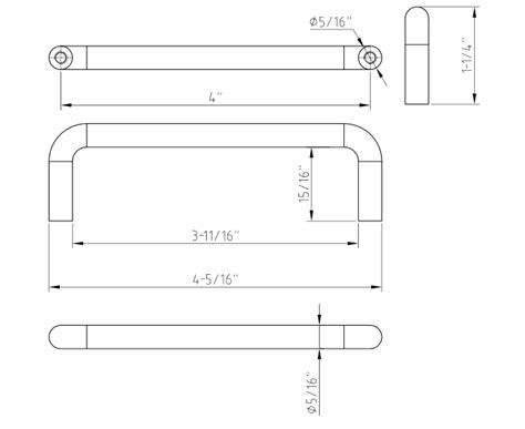 Elements K271 4ss Stainless Steel Cabinet Pull Handle Torino Series