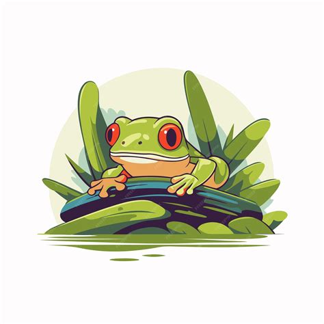 Premium Vector Frog On A Leaf Vector Illustration Of A Cartoon Frog