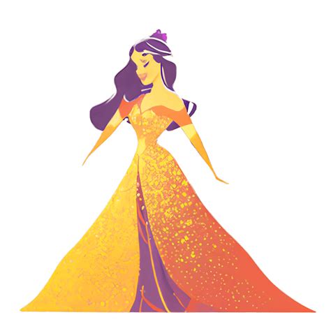 Walt Disney Princess Gold Glitter Graphic · Creative Fabrica