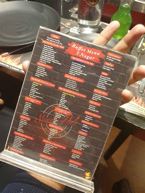 Menu At SMOKE HUB BARBEQUE T NAGAR Chennai