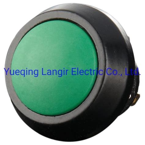 China 12mm Black Colour Waterproof Metal Push Button Swtich V12 Colour