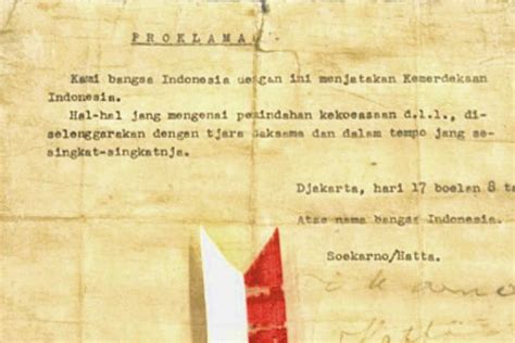Isi Teks Proklamasi Hari Kemerdekaan Indonesia Agustus Lengkap Dengan Sejarahnya