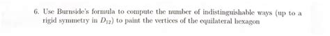 solved 6 use burnside s formula to compute the number of
