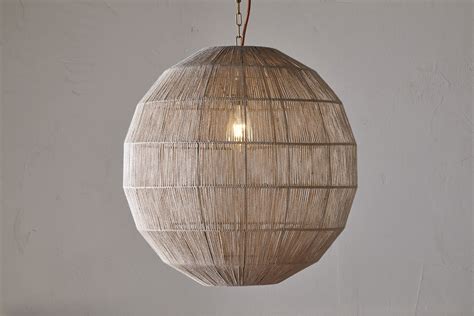 Nilaveli Woven Jute Sphere Pendant Natural Nkuku
