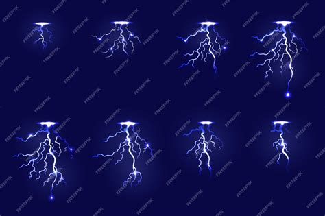 Premium Vector Lightning Animation Animated Thunder Ground Fx Effect