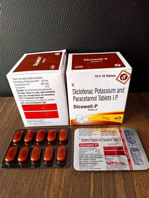 Diclofenac Sodium Paracetamol Tablet Strength 50mg At ₹ 50stripe