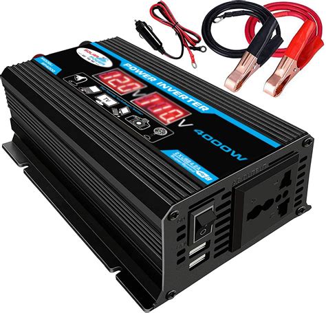 4000w Power Inverter With Led Smart Digital Display Plug