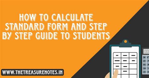 How To Calculate Standard Form And Step By Step Guide To Students How To Calculate Standard Form And Step By Step Guide To Students
