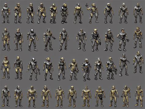Krea Ai Isometric Sprite Sheet Of Detailed Fallout Power A