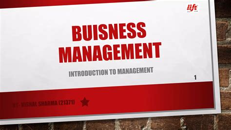 Buisness Management Chap 1 Ppt