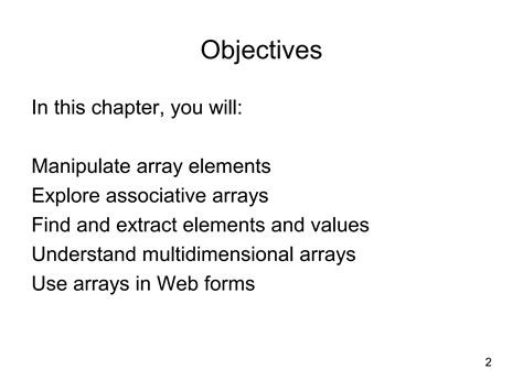 Using Arrays With Php For Forms And Storing Information Ppt