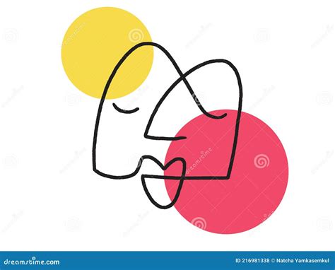 Dibujo Vectorial De Línea Continua De Cara Concepto De Vectores De