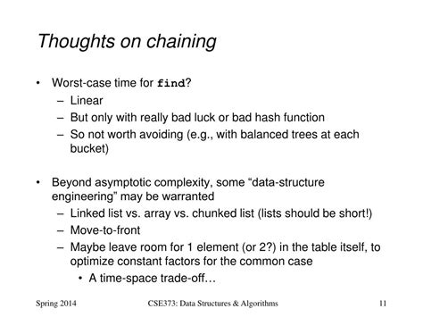 ppt cse373 data structures and algorithms lecture 14 hash collisions