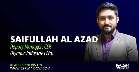 Saifullah Al Azad On Supporting CSR Initiatives CSR Window