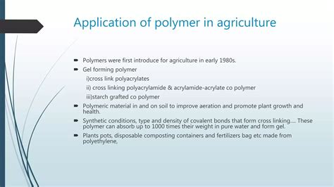 Applications Of Polymer Pptx
