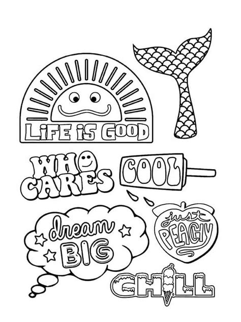 Printable Aesthetic Coloring Pages