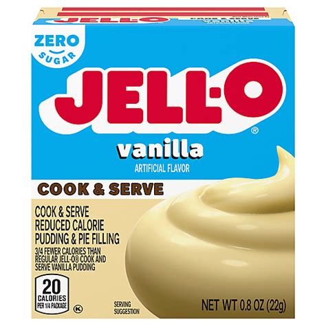 Jell O Cook And Serve Pudding And Pie Filling Sugar Free Fat Free
