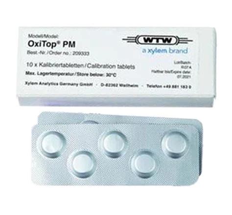 Wtw Oxitop Pm System Check And Calibration Tablets For Checking 6 X Measuring Units Camlab