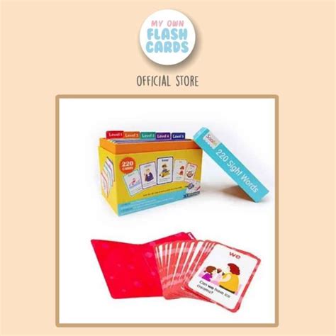 Promo Saalin 220 Sight Words Preschool Educational Flash Cards Reading