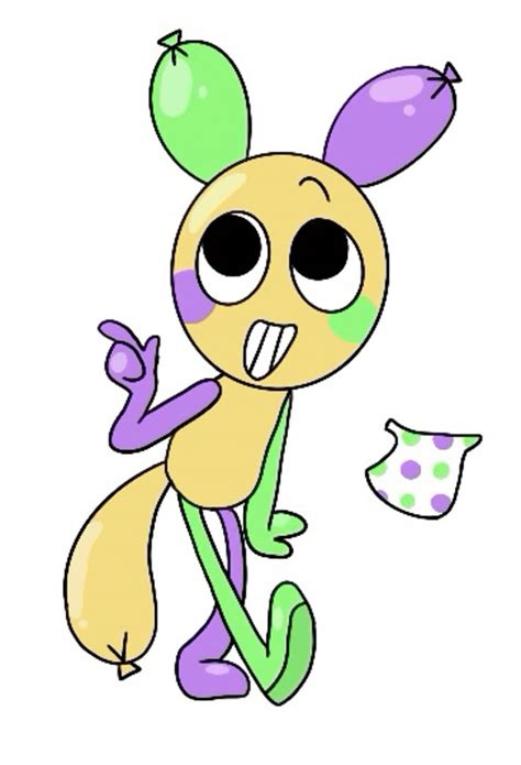 Looey The Ballon ｜dandys World Paper Doll Милые каракули Милые рисунки Коллажные изображения