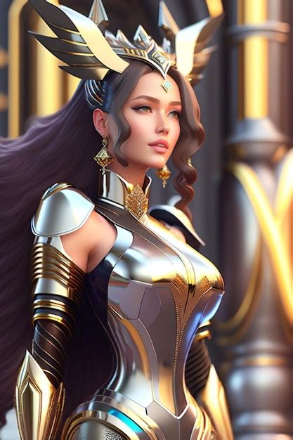 Premium Ai Image Robot Goddess