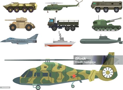 군사 전송 벡터 차량 기술 육군 전쟁 탱크와 산업 갑옷 방어 교통 무기 그림 잠수함에 대한 스톡 벡터 아트 및 기타 이미지 잠수함 군사 군대 Istock