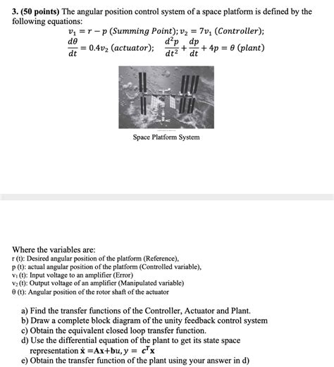 Solved 3 50 Points The Angular Position Control System Of