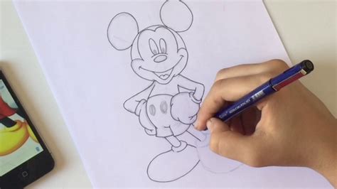 how to draw mickey mouse easy for beginners youtube