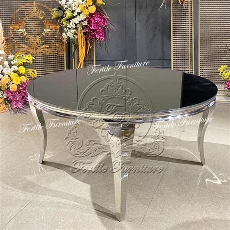 Event Table Design Silver Stainless Steel For Sale