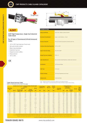 A2 Cable Gland Cmp Products Pdf Catalogs Technical Documentation