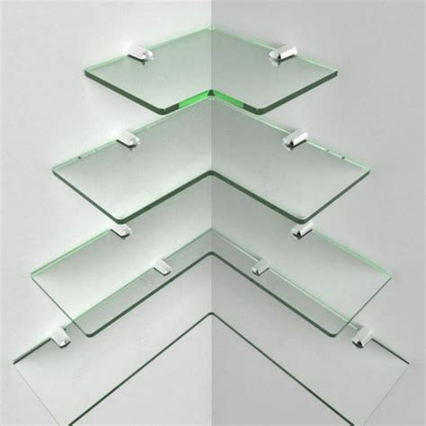Glass Effect Acrylic Shelf With Silver Fitting Modern Shelving Etsy