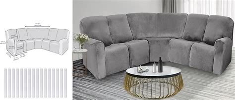 Ele Eleoption 5 Seater Sectional Recliner Cover 7 Pieces Recliner Sofa