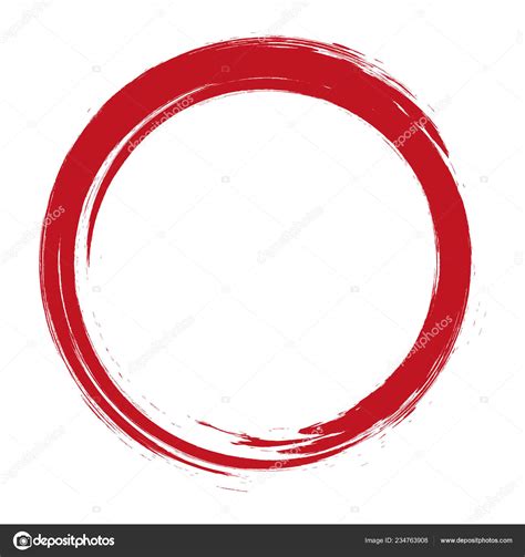 바탕에 페인트 브러시 스트로크 페인트 브러쉬 동그라미 디자인 일러스트 션입니다 스톡 벡터 ©alexsl 234763908