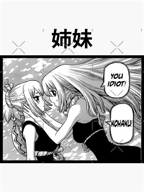 Kohaku And Ruri Dr Stone Sticker By Spikezem Redbubble