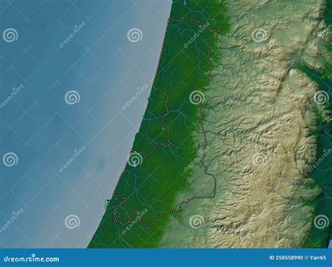 Hamerkaz Israel Physical No Legend Stock Illustration Illustration