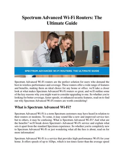 PPT Spectrum Advanced Wi Fi Routers The Ultimate Guide PowerPoint Presentation ID