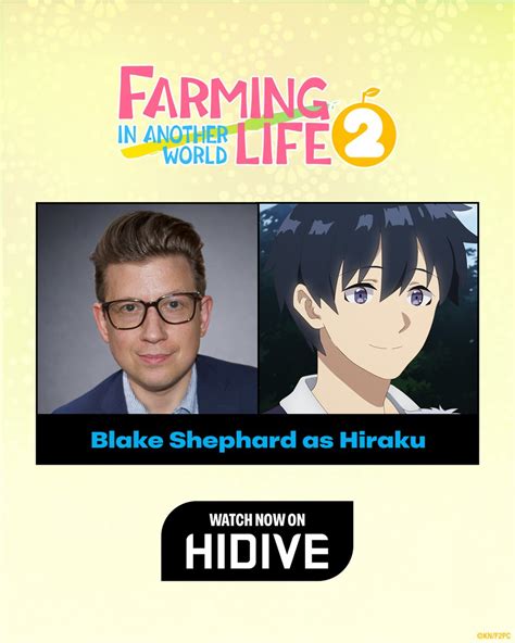 Blake Shephard Returns As Hiraku In Farminglifeinanotherworld Season 2