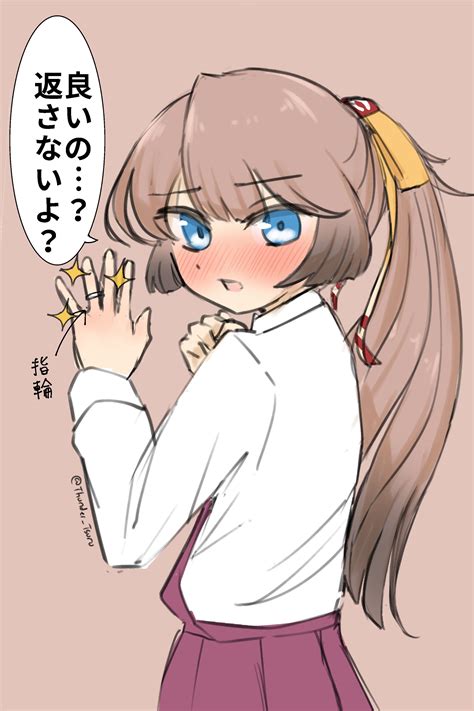 tsuru thunder tsuru kazagumo kancolle kantai collection