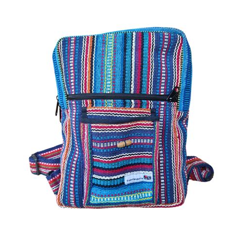 Colourful Small Fair Trade Cotton Rucksack From Nepal From The Source