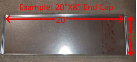 Rectangular Sheet Metal Duct Work End Cap Ductwork Delivered