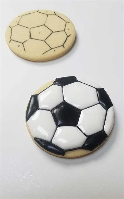 Soccer Ball Cookie Template Web Bake And Let Cool