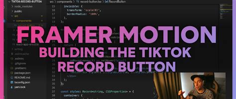Using Framer Motion And React To Build Tiktoks Record Button Dev Community