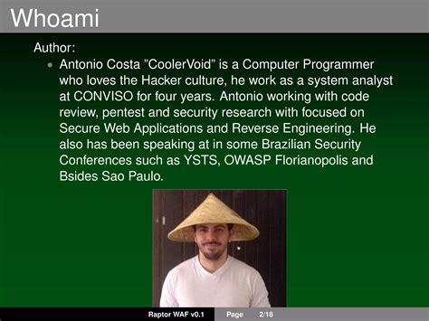 Raptor Web Application Firewall Ppt