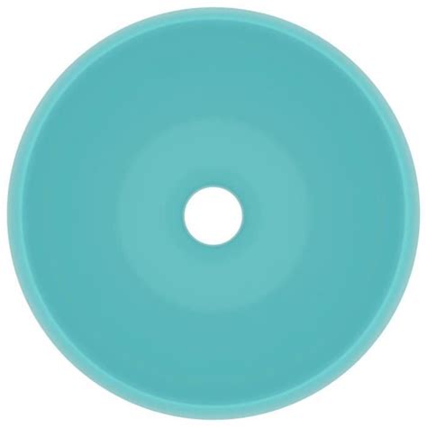 Lavabo Rond De Luxe Vert Clair Mat Fdit C Ramique Ornement L Gant Cm A Poser