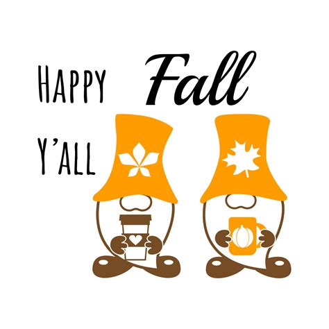 Fall Vector Quote Happy Fall Yall 13653612 Vector Art At Vecteezy