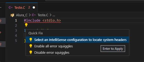 Resolver Problema Do Warning Do Vscode C Conhecendo A Linguagem Das Linguagens Solucionado