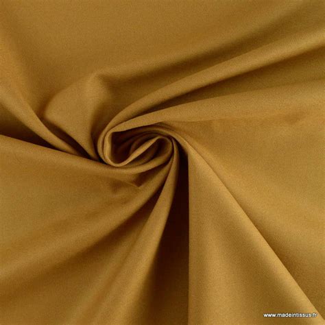 Tissu Gabardine De Coton Coloris Havane Oeko Tex