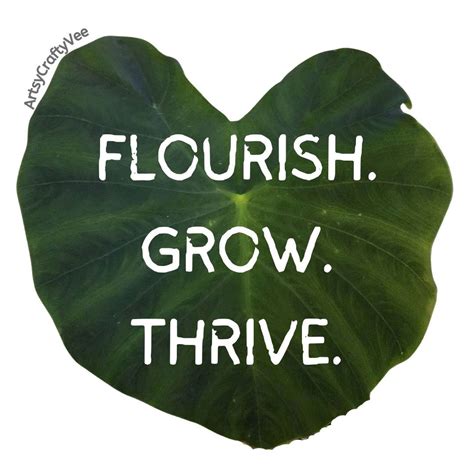 Flourish Grow Thrive Inspirational Quote